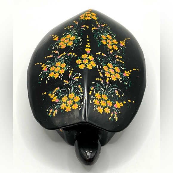 Storage & Organization | Vintage Thailand Black Lacquer Turtle Trinket ...